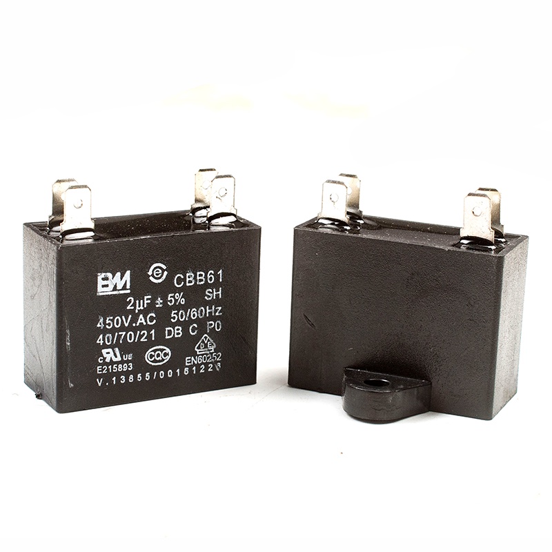 BM 2uF 450V AC 4-Terminal 4Pin CBB61 for Fan Motor Mini Split Capacitor ...