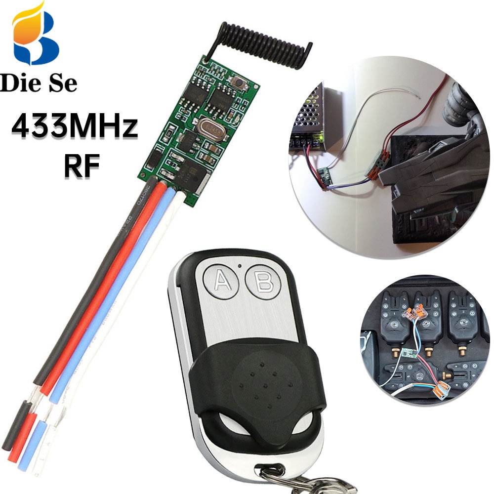 433mhz RF Wireless Remote Control Switch DC 3.6V 6V 12V 24V Relay ...