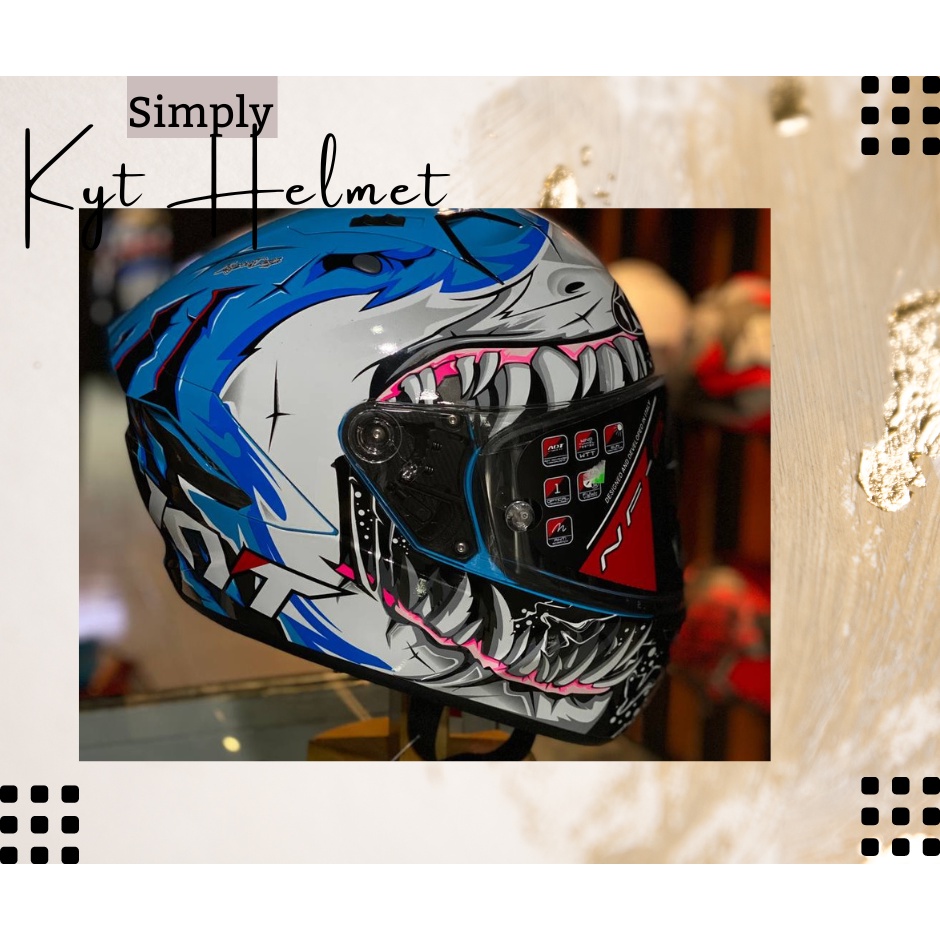 KYT HELMET MEGALODON NFR dual visor fullface helmet mpph | Shopee ...