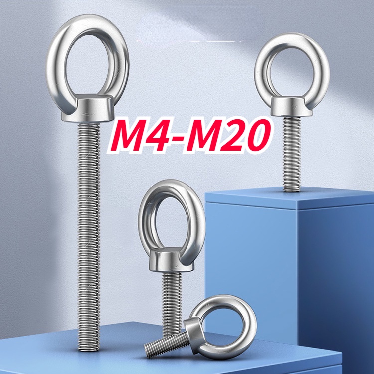 304 Stainless Steel Ring Screw Round Screw Large Size Extended O-Ring ...