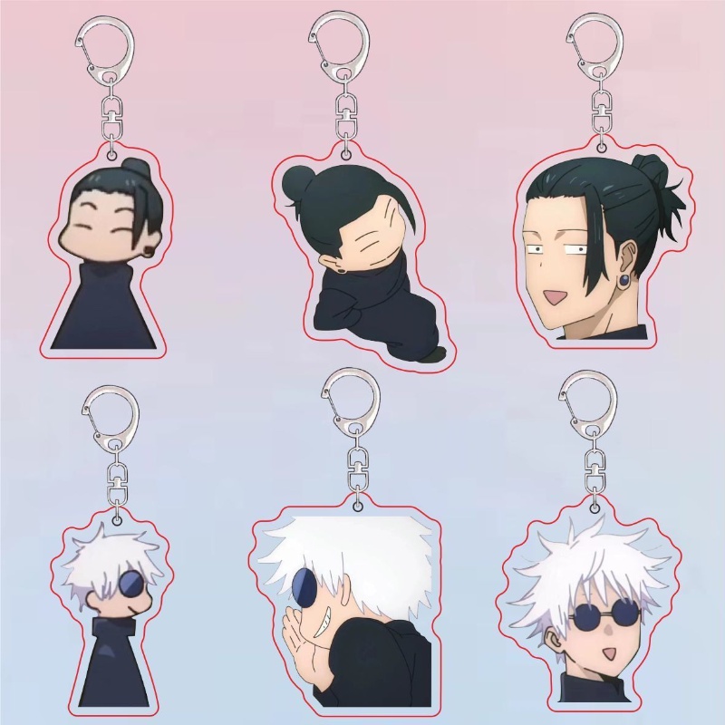 Jujutsu Kaisen Anime Keychain Women Gojo Satoru Geto Suguru Acrylic Key ...