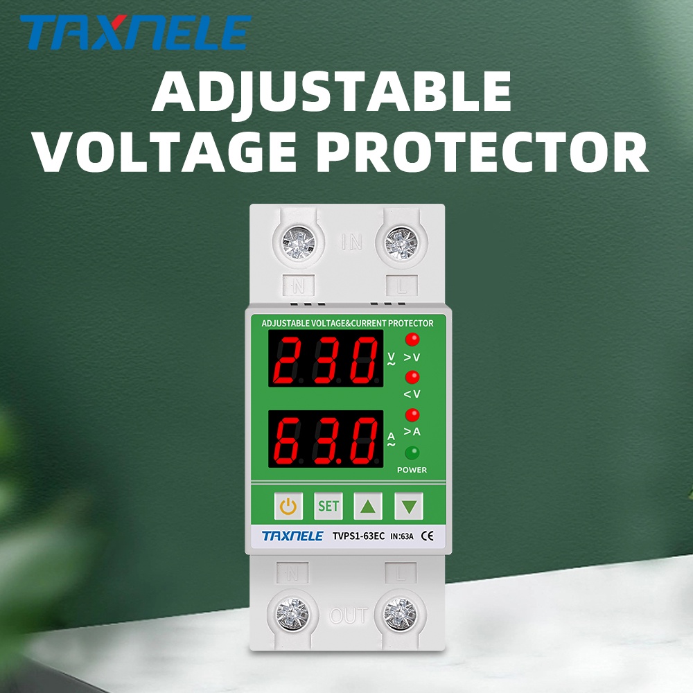 40A 63A 80A 220V 230V Adjustable Over Voltage Current and Under Voltage ...