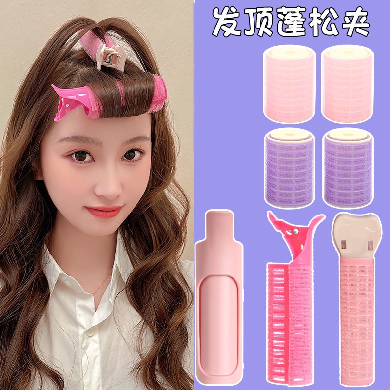 Bangs Fixed Hair Clip Curls Tube Fluffy Hair Hairstyle Clip Puffy Hair ...