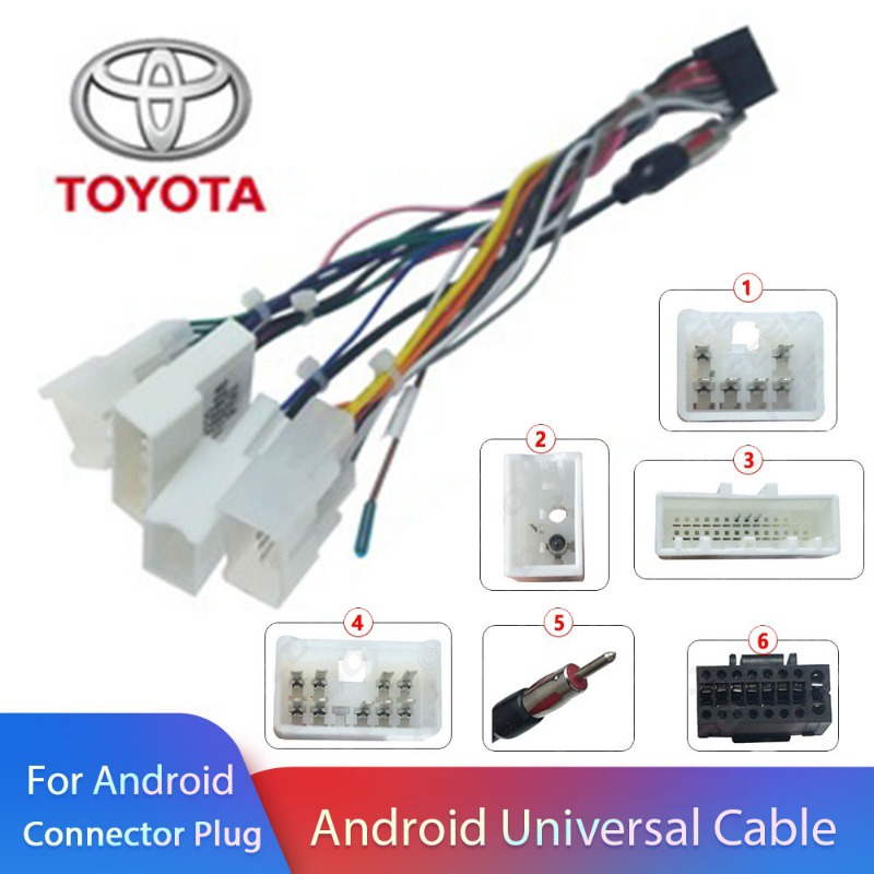 16 Pin Connector Radio Wiring Harness Car Audio Head Unit Cable Adapter ...