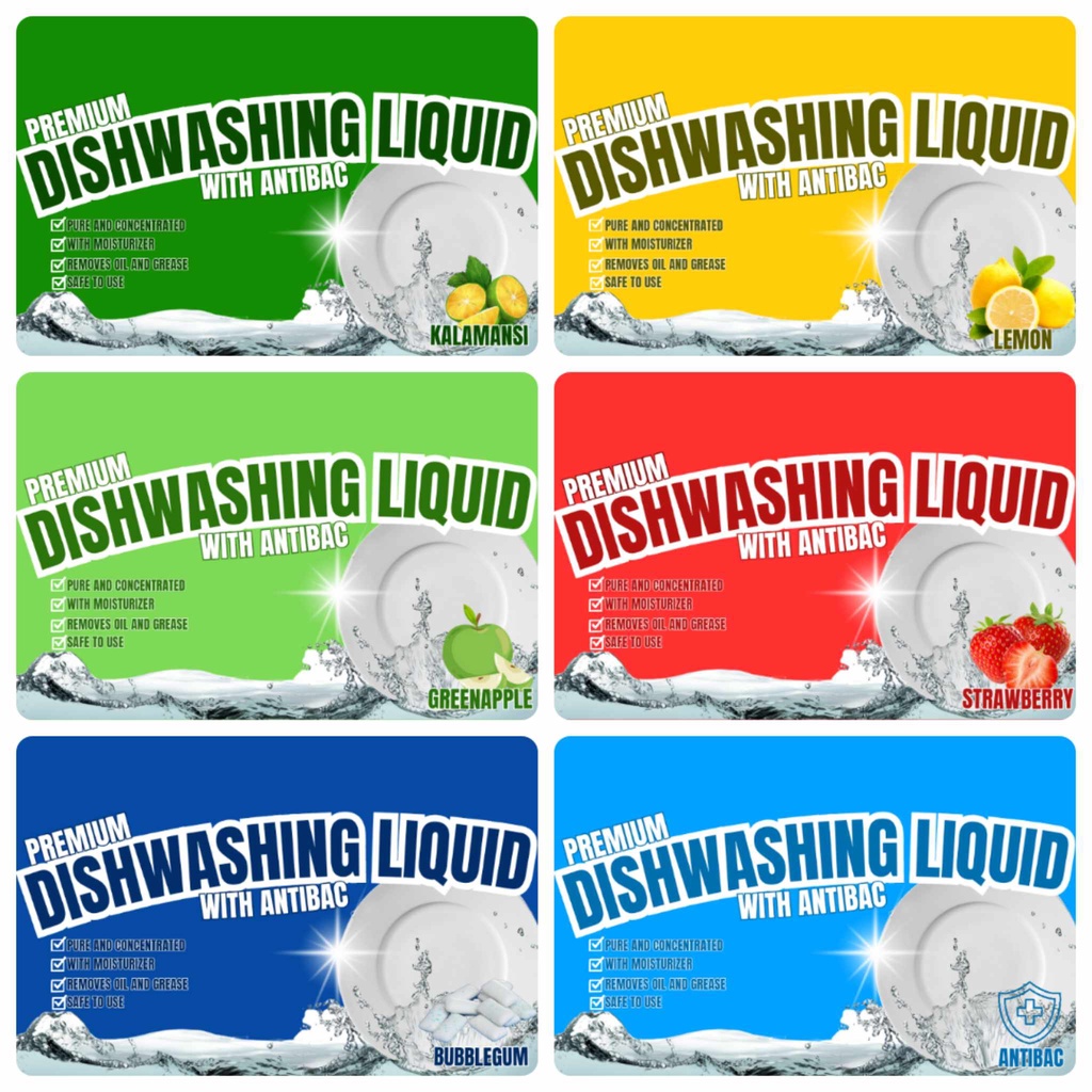 [DIY KING] 10 PCS DISHWASHING LIQUID STICKER LABEL | Shopee Philippines