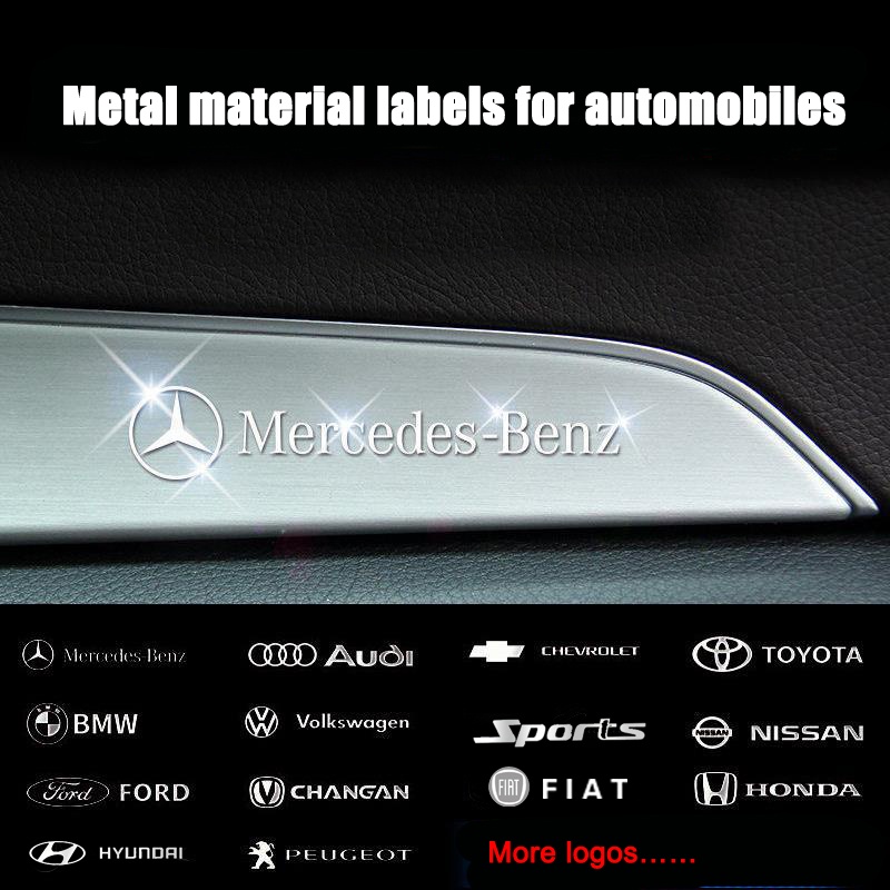 3D Car metal logo decoration and creative door handle, rearview mirror ...