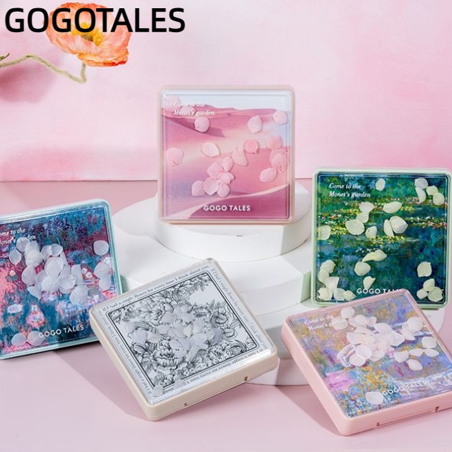 GOGOTALES Secret Garden Eye Shadow Plate Petal Plate Aurora White Boiling Water Plate Cement ...
