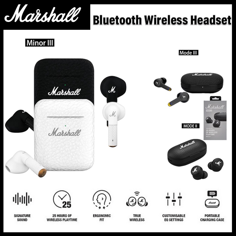 Marshall MINOR III True Wireless Earbuds In-Ear Bluetooth Hi-Fi Headset ...
