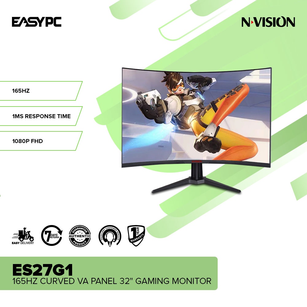 EasyPC | Nvision ES32G1/ES32G2 32 inch Curved Gaming Monitor| Va Panel ...