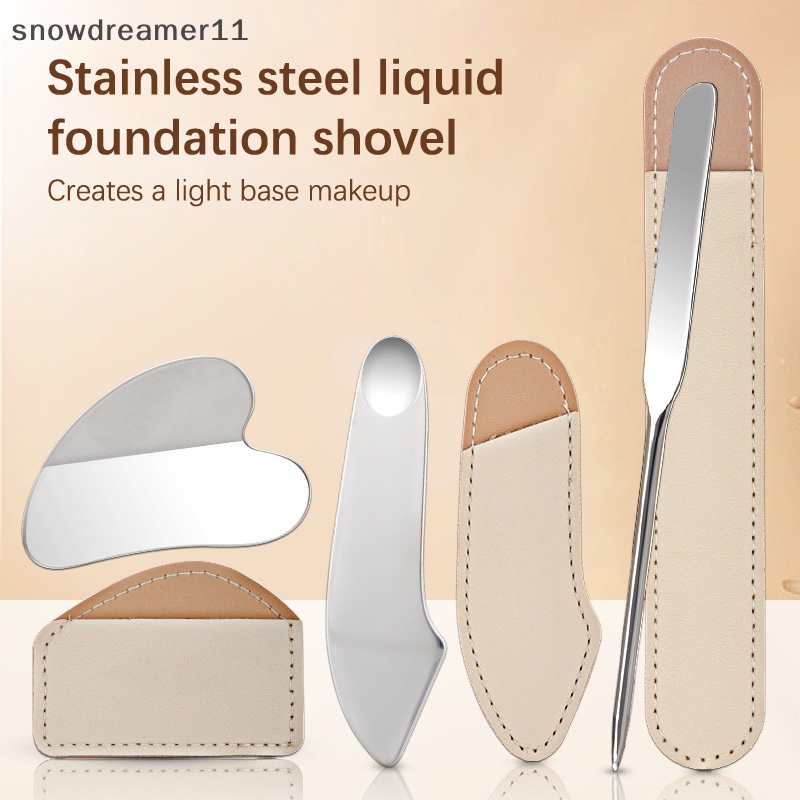Snph Stainless Steel Foundation Spatula Mask And Eye Cream Spoons Multi ...