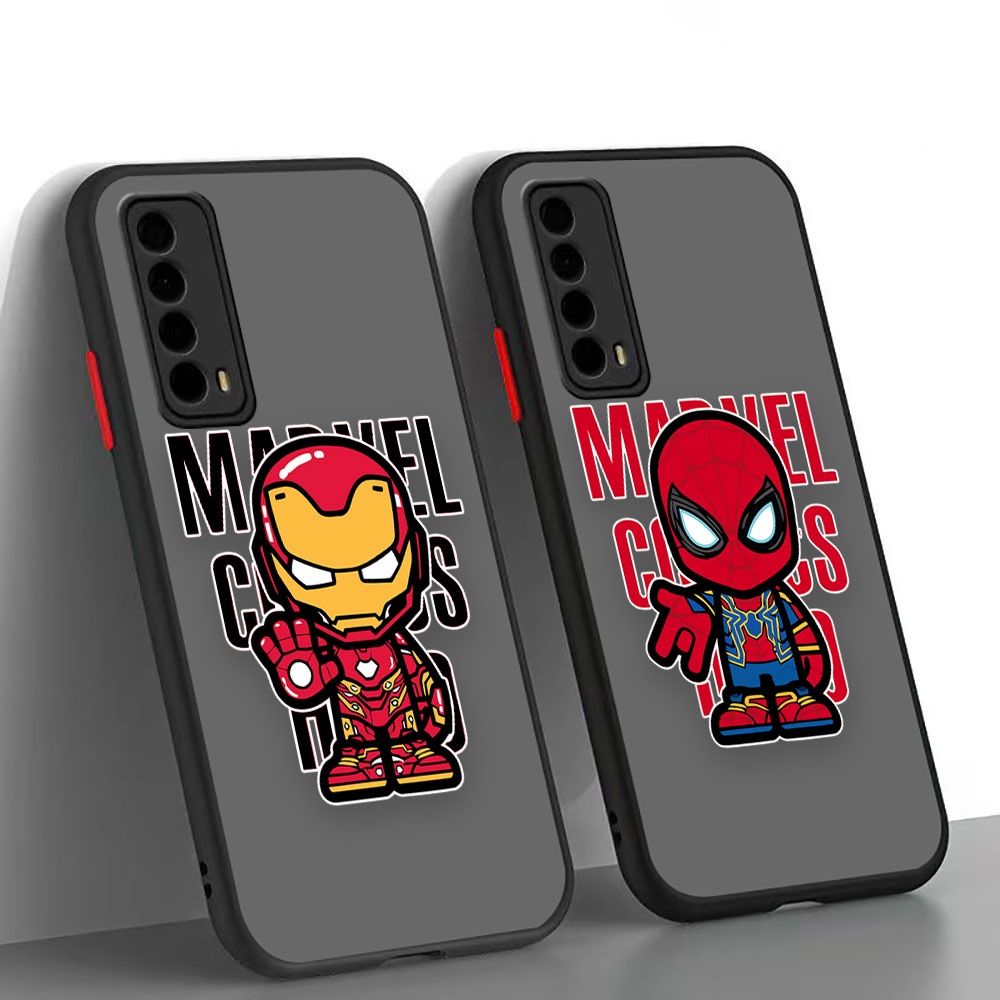 Cartoon Marvel Comics Iron Man Spiderman Matte Cell Phone Case For ...