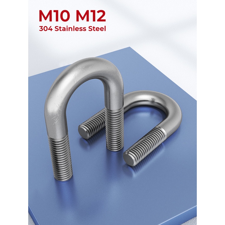 M10 M12 304 Stainless Steel U-shaped Bolt U-shaped Pipe Clamp U-shaped ...