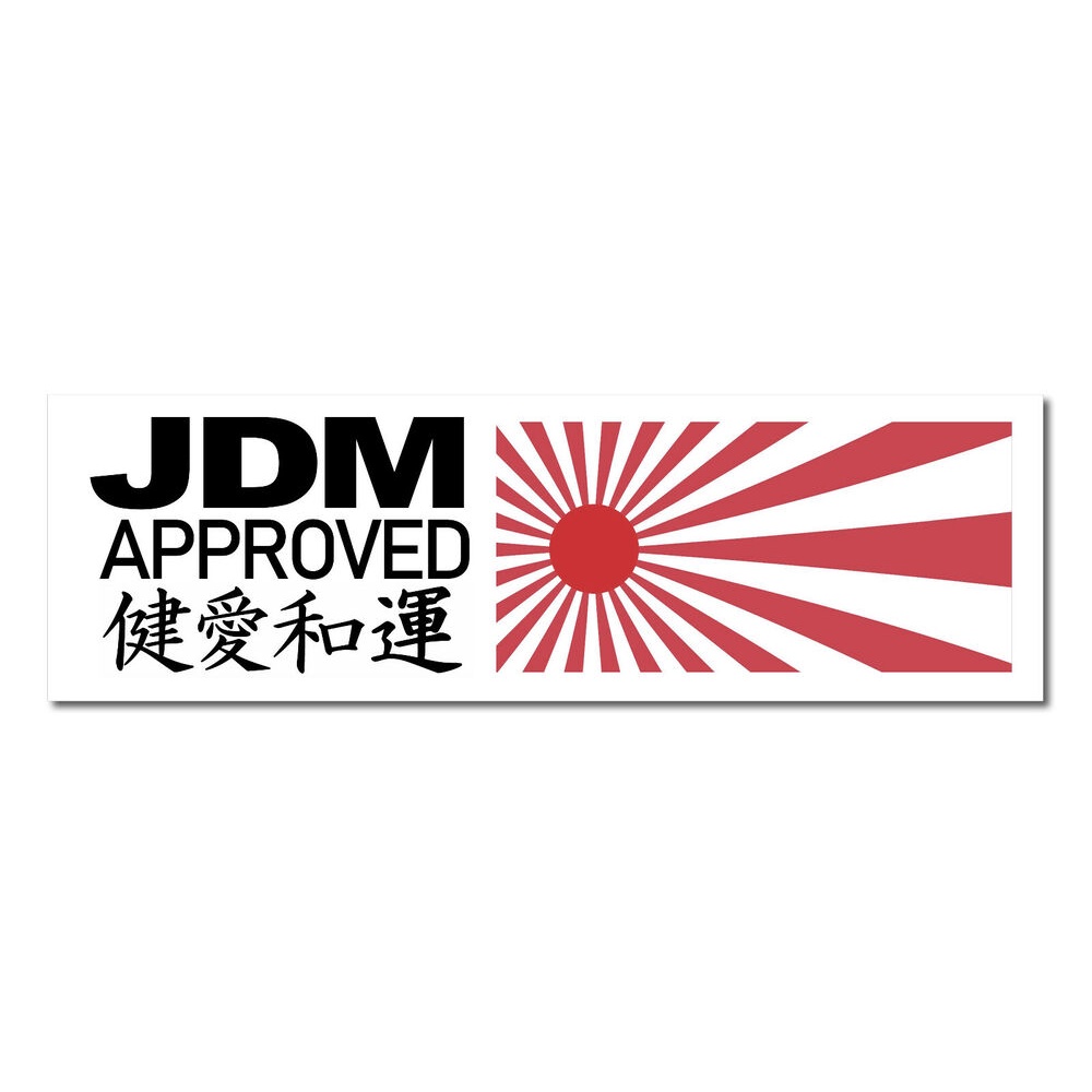 JDM Approved Japanese Ray Flag Kanji Drag Drift Drifting Racing Decal ...