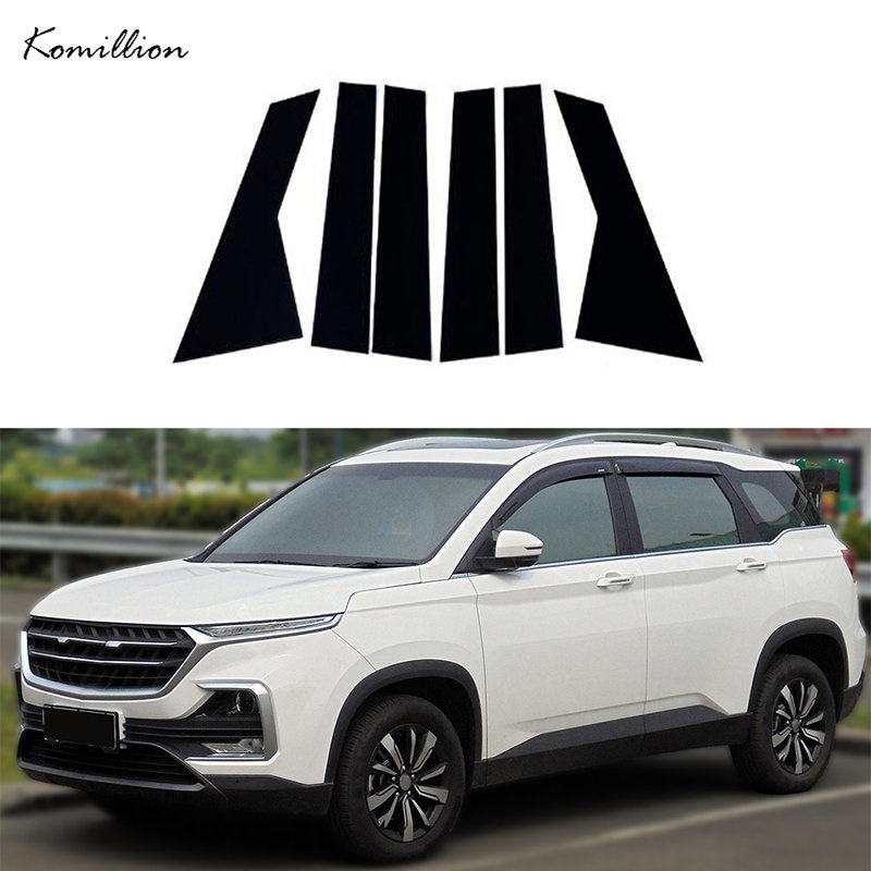 [IN Stock Store] 6Pcs Car Side Window Door Pillar Trim Posts Stickers ...