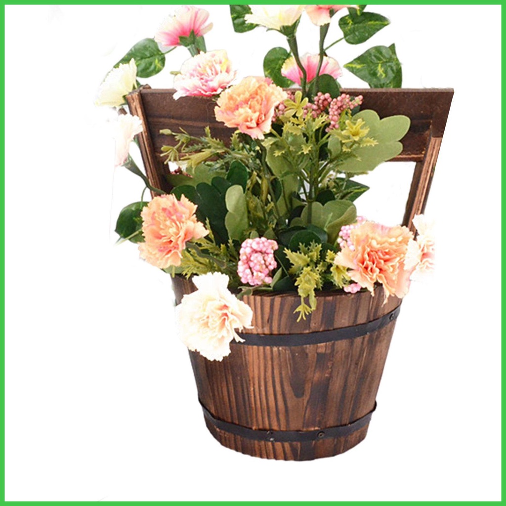 Bucket Flower Pot Outdoor Planters for Front Porch Barrel Planter Box ...