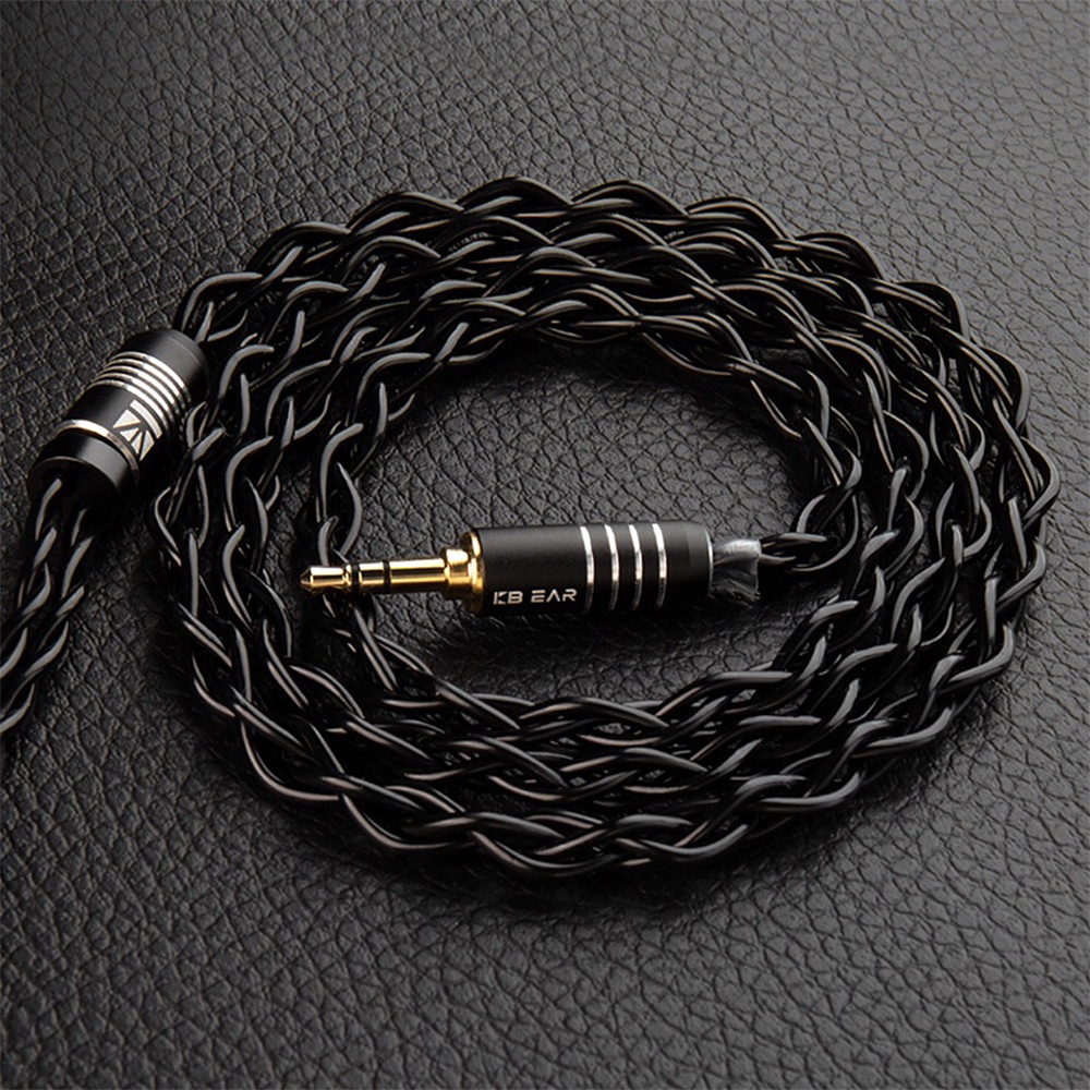 KBEAR Black Blade Earphone Cable 4 Core Furukawa C2200 Brass Alloy ...