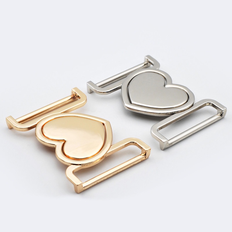 Metal Alloy Heart Buckle Gold Sliver Black Decorative Belt Buckle 40mm ...