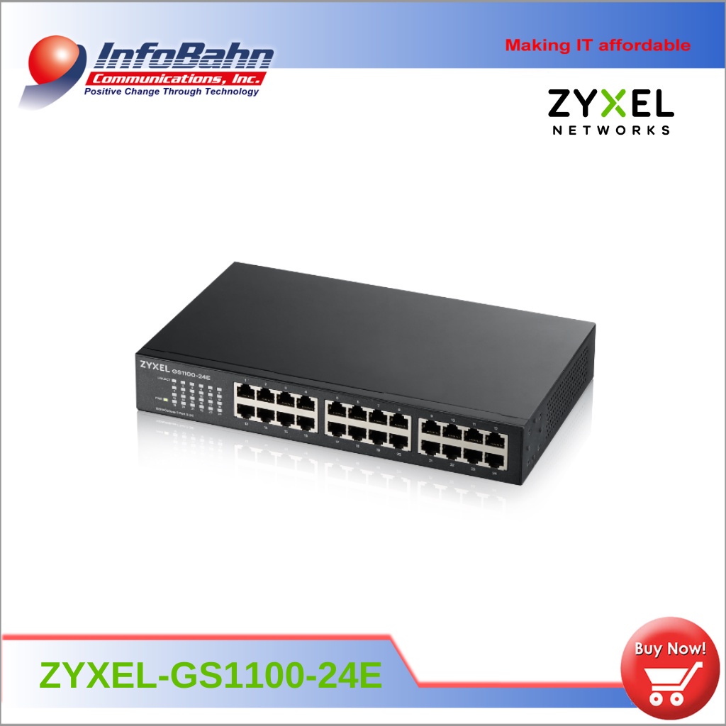 Zyxel 24-Port Gigabit Ethernet Unmanaged Switch - Fanless Design with 2 ...