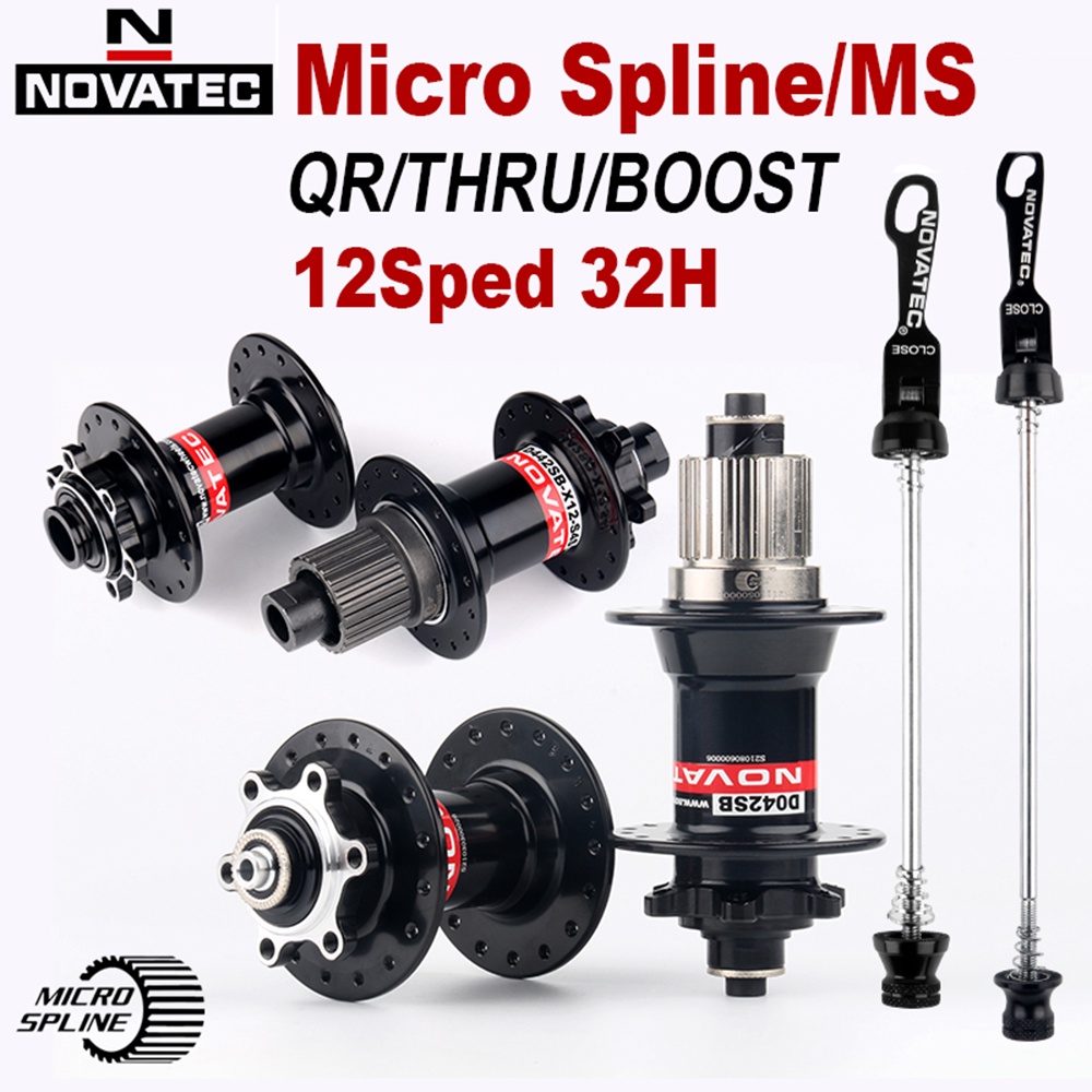 Novatec Cube 32 Hole Micro Spline 12 Speed Hub 12V MTB 29 Rim 32H MS ...