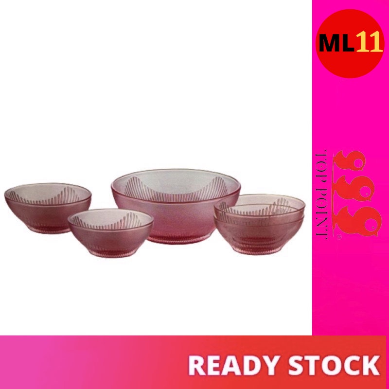 (5 PCS) TOP Point Glass Bowl / Salad Bowl / Dessert Bowl / Mangkuk Kaca ...