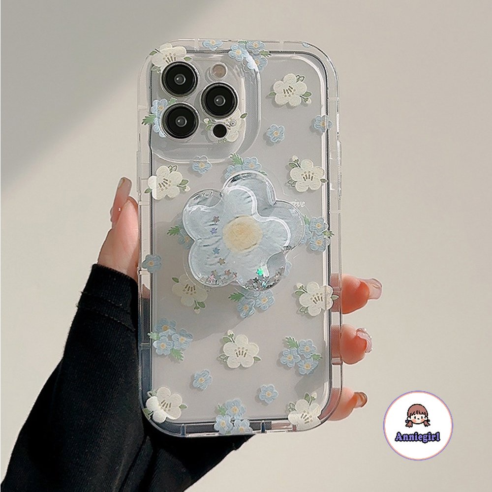Spring Flower Stand Holder Phone Case for IPhone 11 14 15 16 Pro Max 12 ...