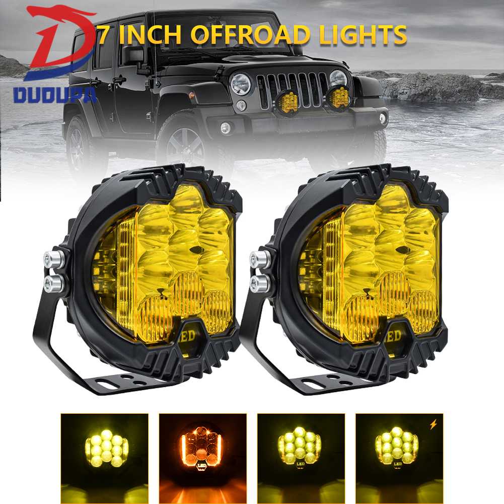 7inch Auto Head Lamp Combo Car Working Lamp Vehicle Fog Light for Jeep ...
