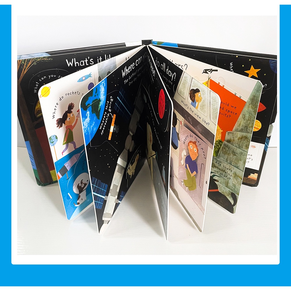 Usborne Lift The Flap What's It Like In Space 3D Flap Board Books for ...