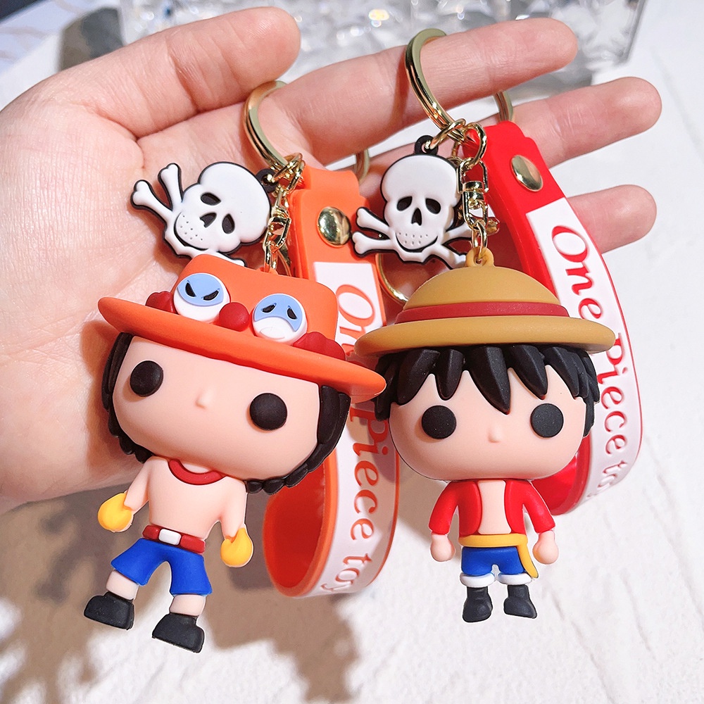 Keychain One Piece Keychain Luffy Zoro Ace Big Mom Kaido Usopp Sanji ...