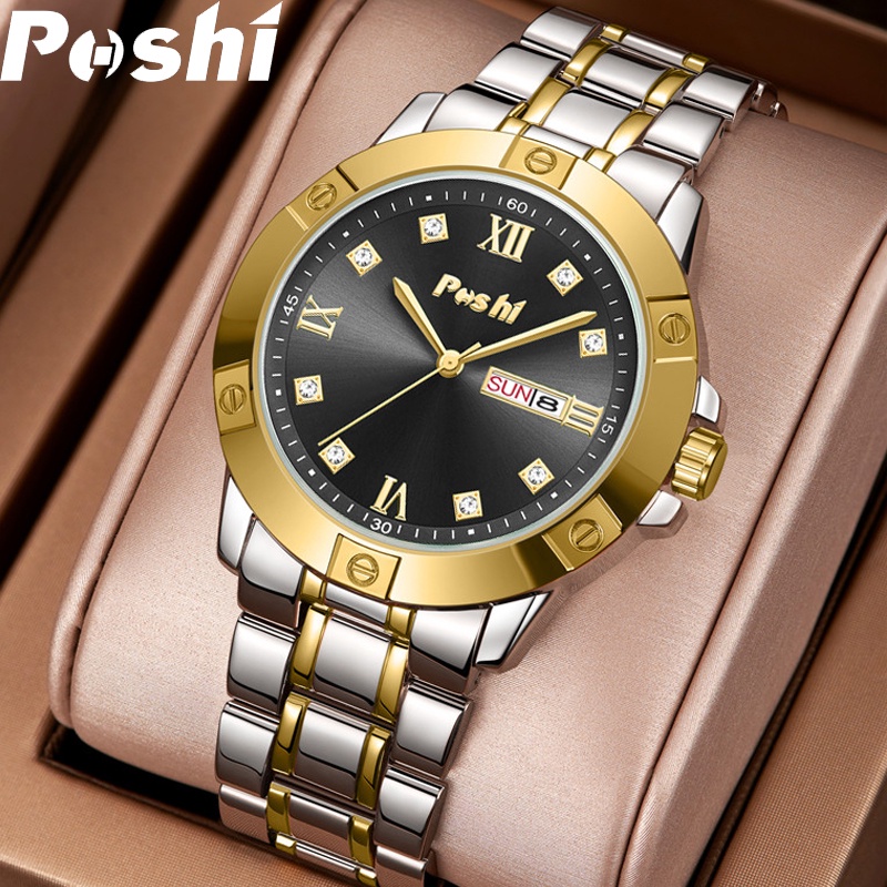POSHI Waterproof Men Watch Luxury Brand Automatic Date Luminous Sports ...