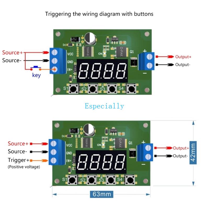 ESP Programmable Cycle Timer Switches with LED Display 5 30V Power ...