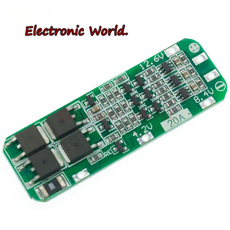 3S 20A Li-ion Lithium Battery 18650 Charger PCB BMS Protection Board 12.6V Cell 59x20x3.4mm ...