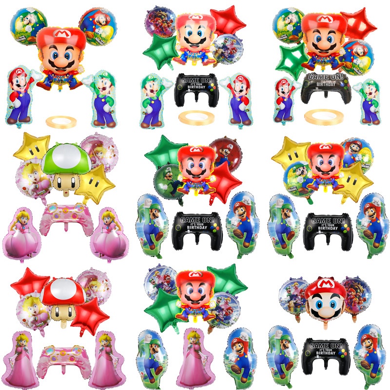 New Product Super Mario Balloon Set Mario Louis Ki Game Theme Birthday ...