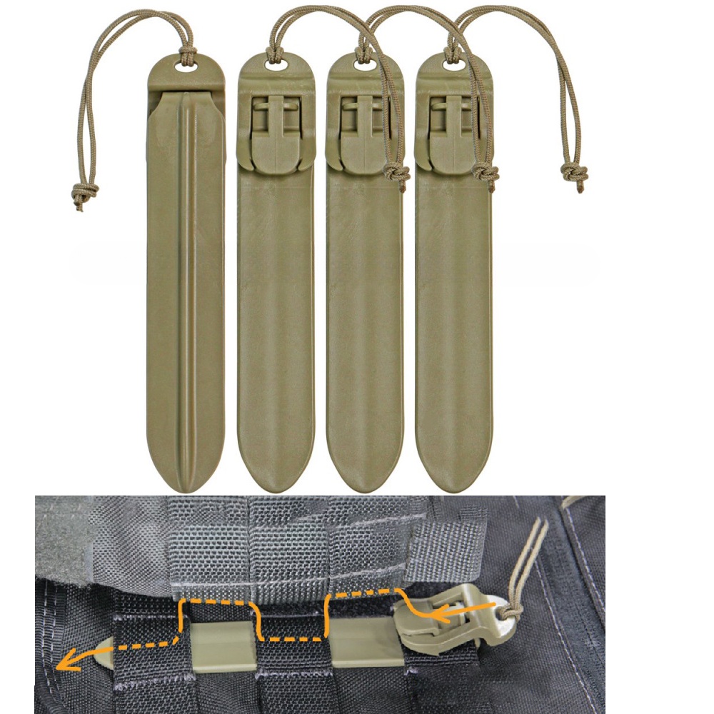 MOLLE Clip Adapter Attach Backpack Vest Pocket Fixed Quick Release with ...