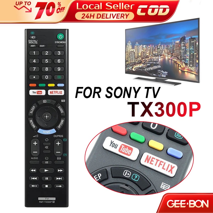 GEEBON Sony Led Smart Tv Lcd Rmt-tx300p Remote Control Kdl-40w660e ...