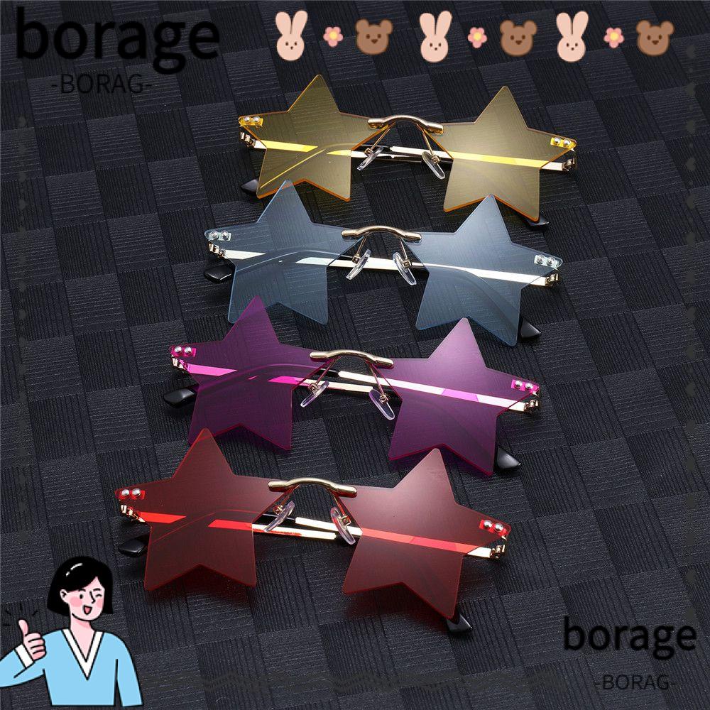 BORAG Rimless Sunglasses Christmas Decoration Pentagram Eyewear ...