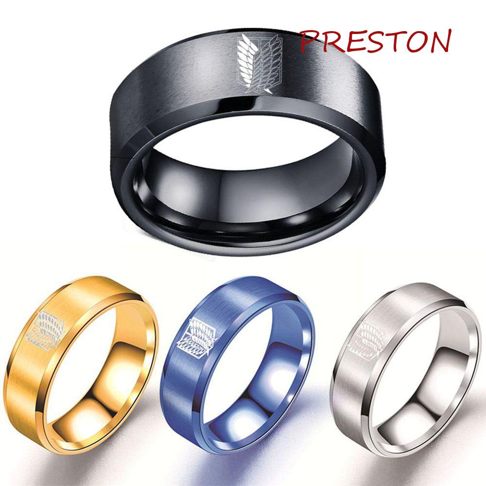 PRESTON Attack on Titan Rings 5 Colors Jewelry Accessories Stainless ...