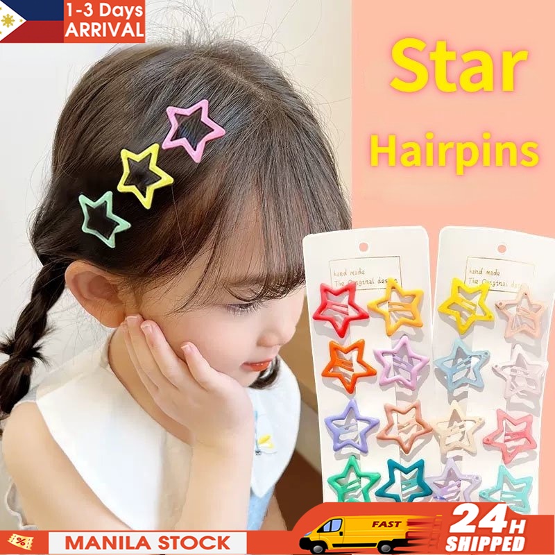 Women Y2k Style Hair Clip - Kids Girls Pentagram Hairpin - Simple Hair ...