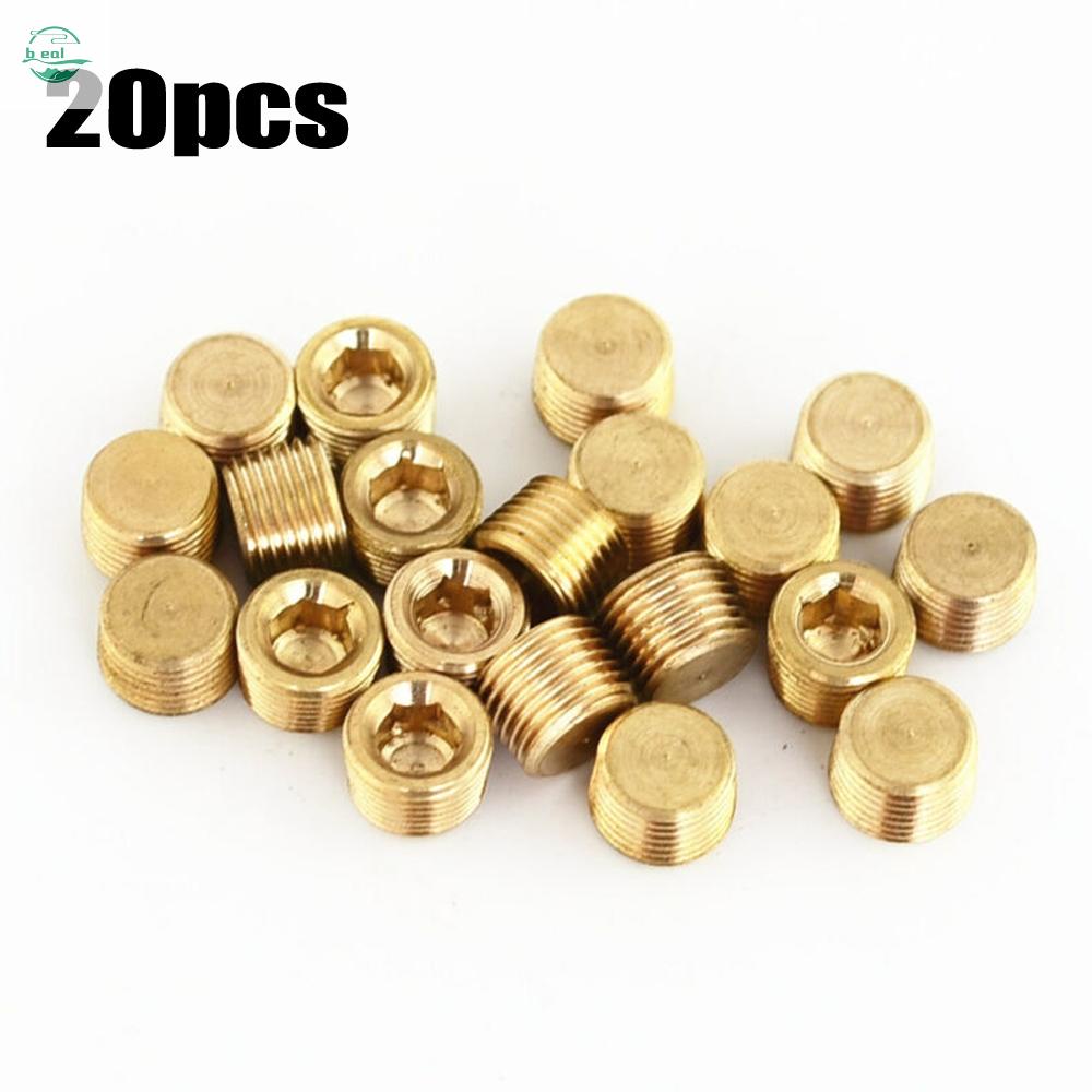 Pipe Plugs Socket Pipe Plugs End cap Gold 20pcs 1/8" PT Male Thread ...