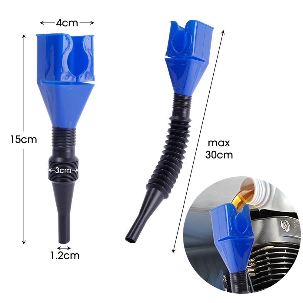 Long Stem Anti-Splash Funnel - Car Motorcycle Gasoline Engine Oil ...