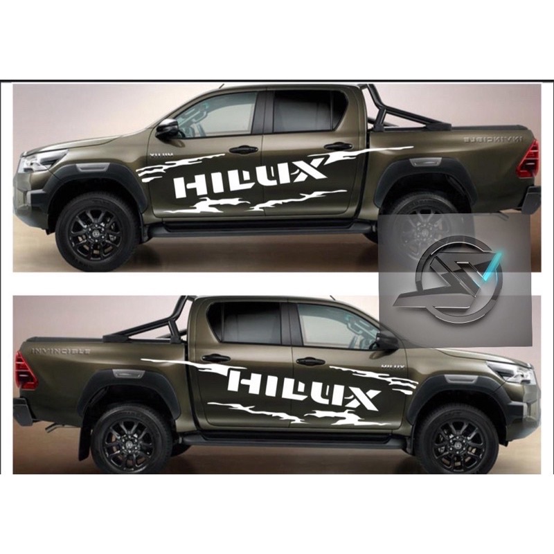 x2 Toyota Hilux Car Body Side Sticker | Shopee Philippines