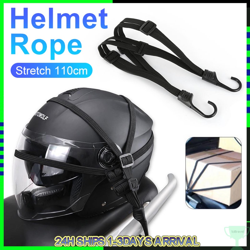 Motorcycle Helmet Rope Elastic Rope Black Bungee Cord Tailstock Ropes ...