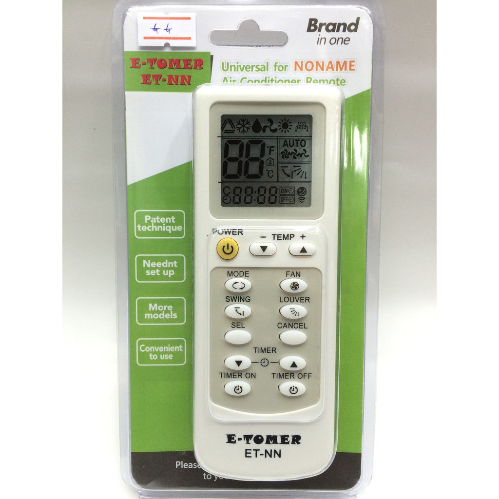 Eminent air conditioner remote for all models. the back of the ET-NN ...