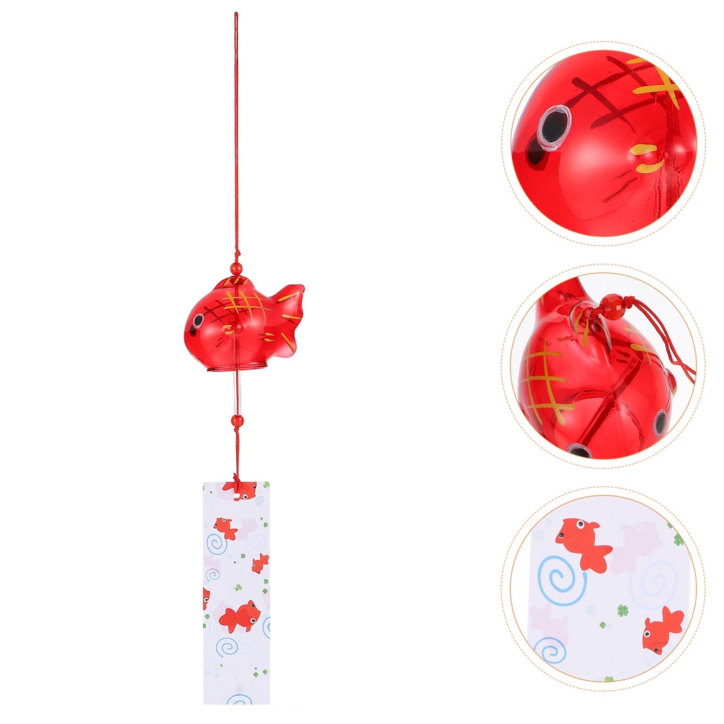 [READY STOCK] Goldfish Wall Hangings Glass Wind Chimes Summer ...