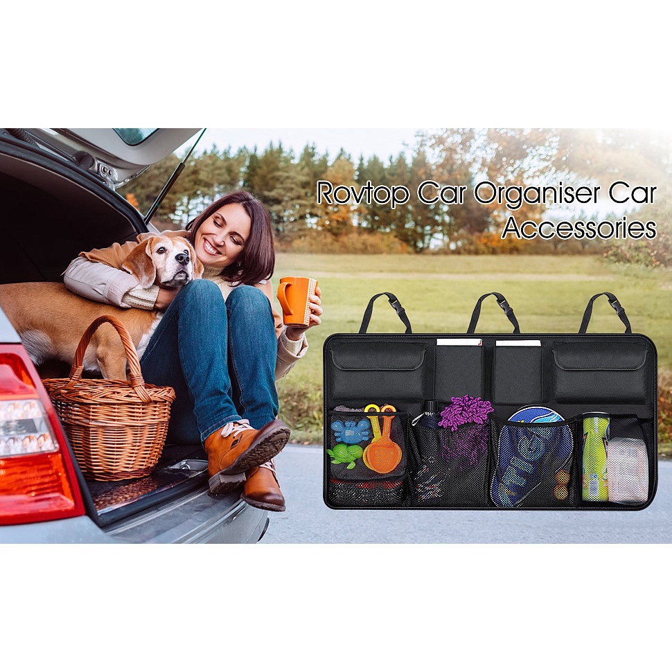 Automobile Storage Bag Trunk Hanging Storage Bag Net Pocket Shopping ...