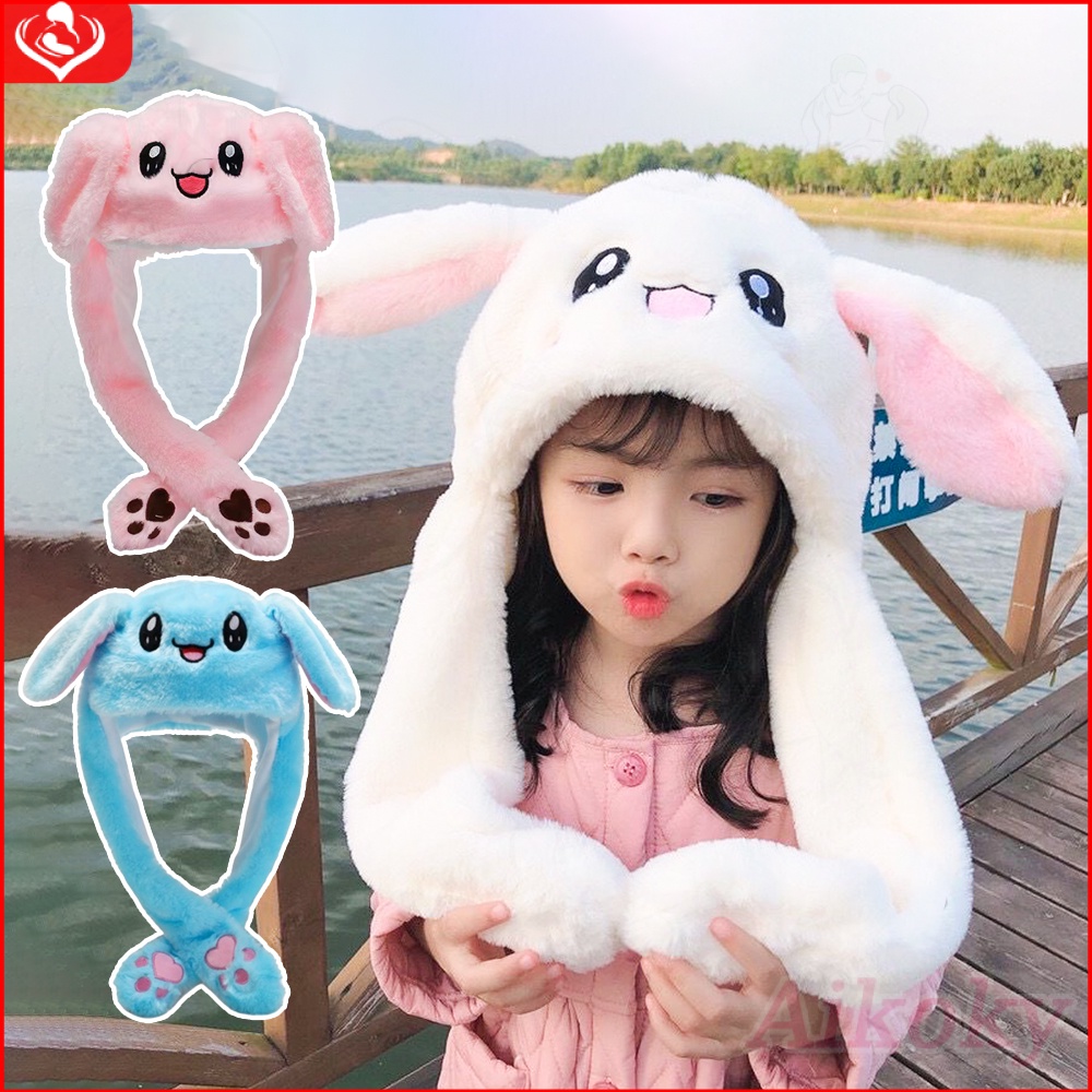 Aikoky bunny hat moving ears rabbit hat with light funny hat kids gift ...