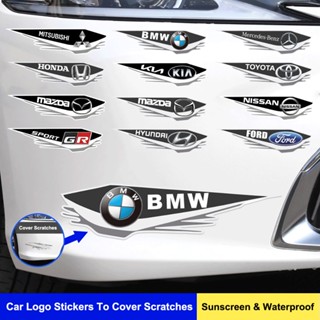 4Pcs Car Logo Stickers To Cover Scratches Styling Stickers Decoration ...