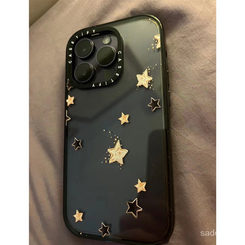 Black Gold Star phone case compatible with iPhone14 13 11 12Promax ...