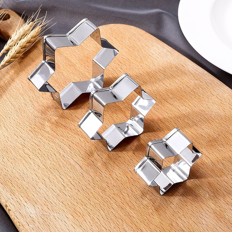 3Pcs Metal Cookie Cutter Geometric Forms for Cookies Set Easy Press ...