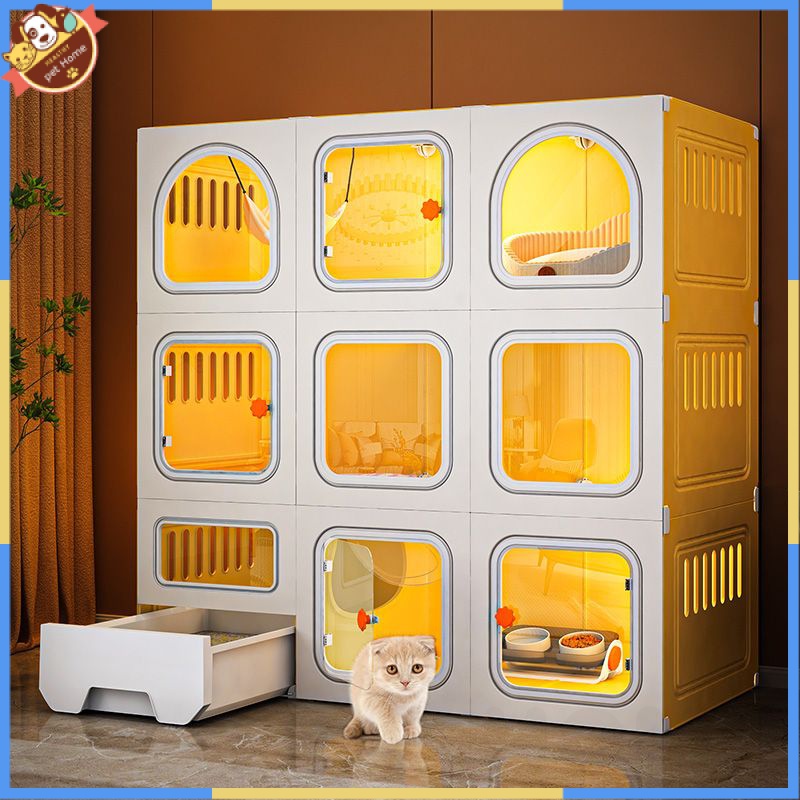 Cat Villa indoor super large free space with toilet integrated luxury ...