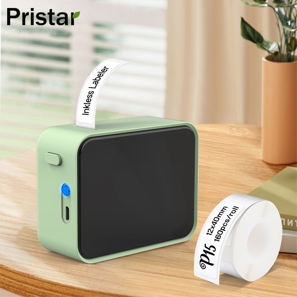 Thermal Label Printer P15 Labeller Mini Portable Bluetooth Labeling Machine for DIY Self ...